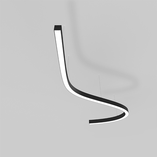 LLS35 LED curved aluminum profile, LED bending linear lighting, flexible LED aluminum linear strip